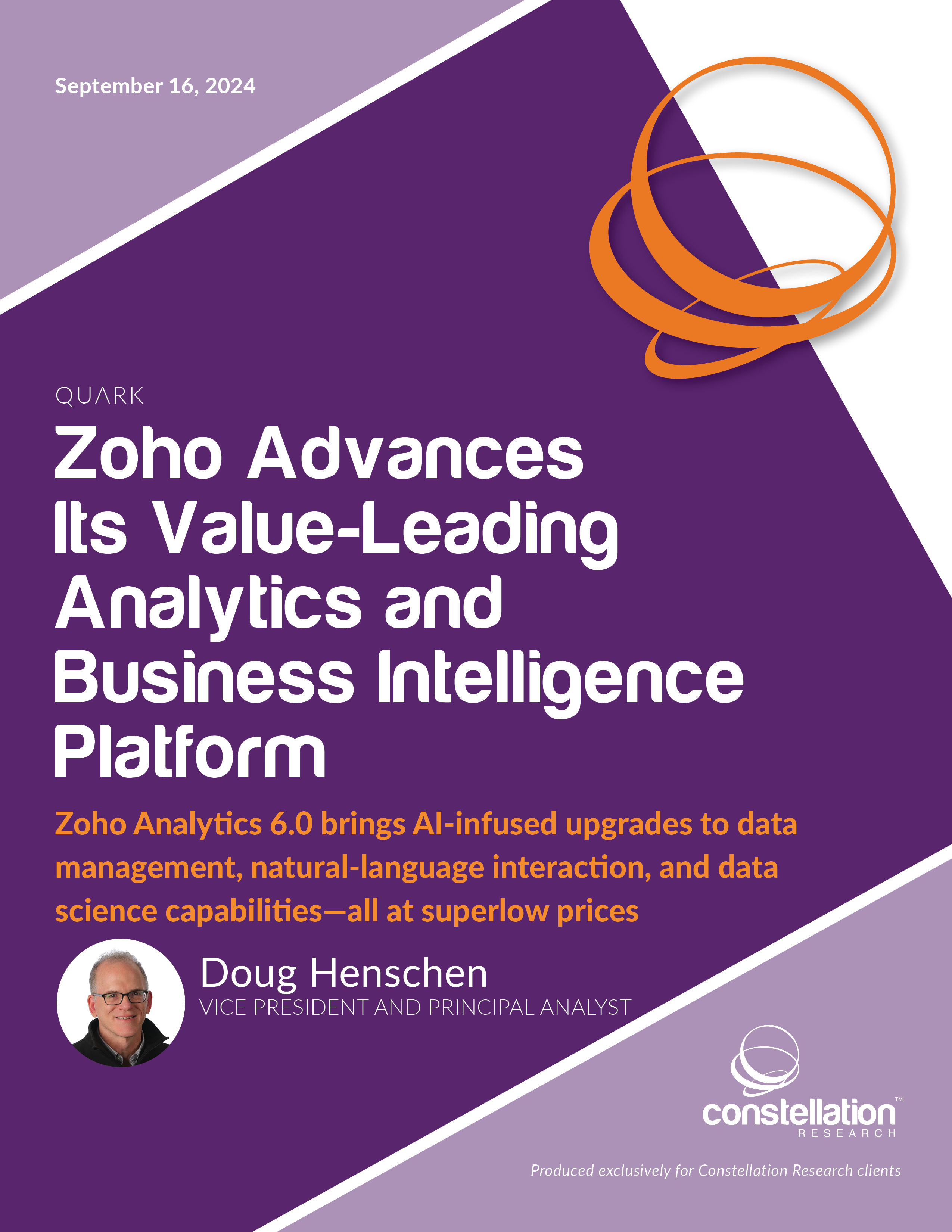 Zoho Advances Its Value-Leading Analytics and Business Intelligence Platform | Constellation ...